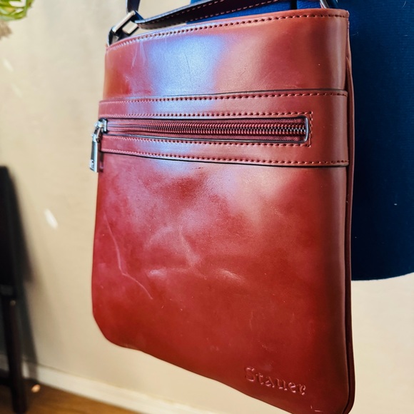 Stauer | Bags | Stauer Brooklyn Brown Leather Crossbody Bag | Poshmark